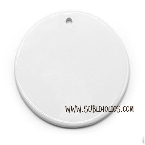 Ceramic Sublimation Ornament Double Sided – Round – Subliholics