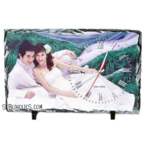 Tumbled Stone Sublimation Slate Style #6 Clock – Subliholics