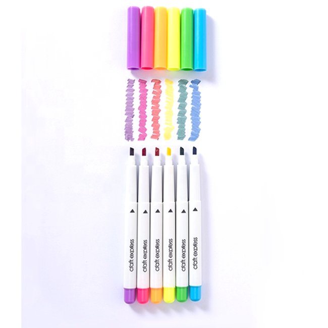 Sublimation Ink Markers – Set of 6 Craft Fusion Markers – Fluorescent ...