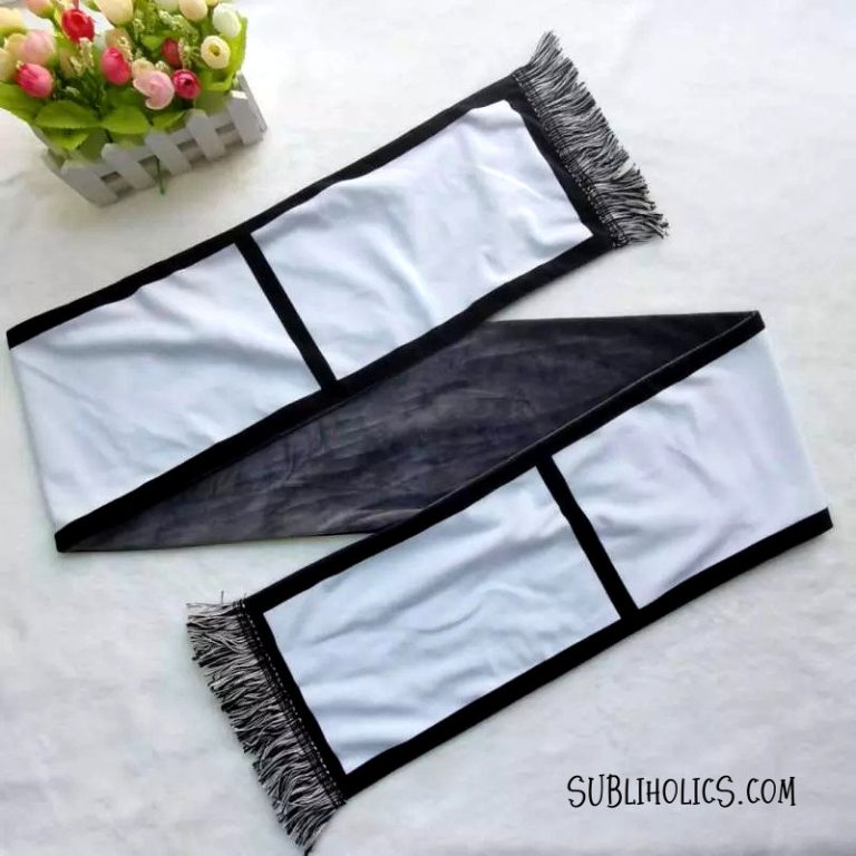 Scarf – Black with White Sublimation Photo Squares – Child size ...