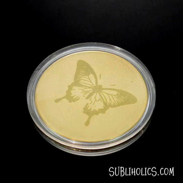 Engravable Challenge Coin in Acrylic Case – Gold, Silver and Rose Gold ...